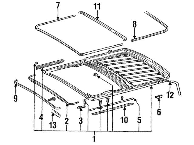 Genuine Mercedes 1407822514 Sunroof Guide Rail Bracket - Mercedes