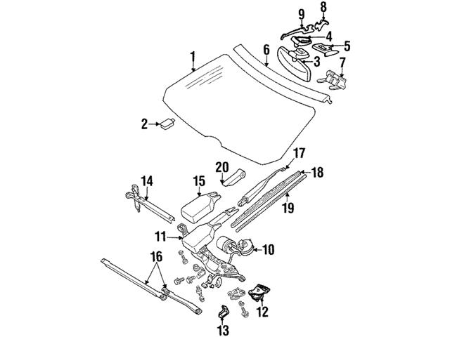 Genuine Mercedes 1408100011 Interior Rear View Mirror Mounting Base ...