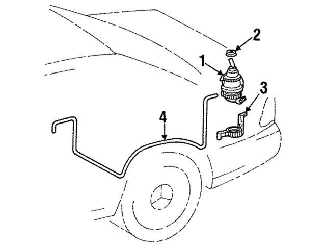 Genuine Mercedes 1408200091 Antenna Bezel; Left, Right - Mercedes