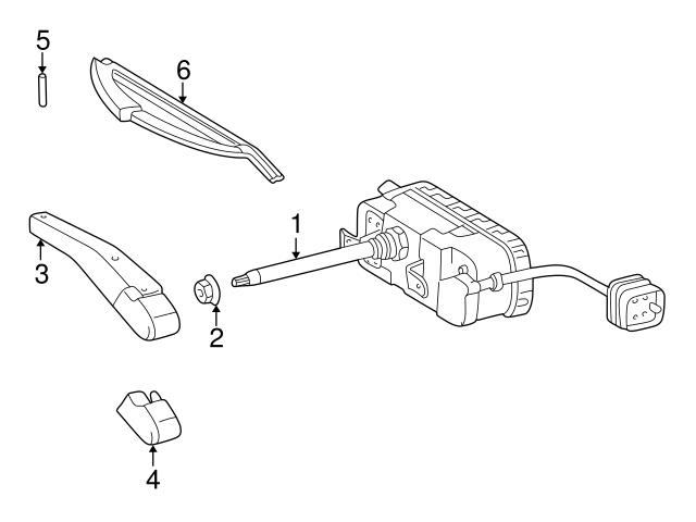 Genuine Mercedes 1408240449 Headlight Wiper Motor Cap; Right - Mercedes