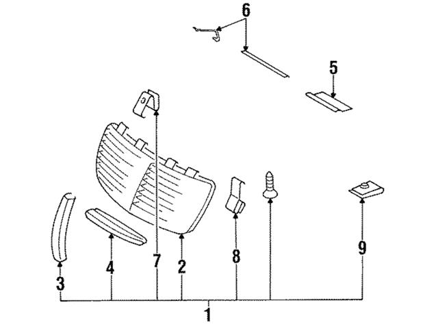 Genuine Mercedes 1408800285 Grille Molding - Mercedes