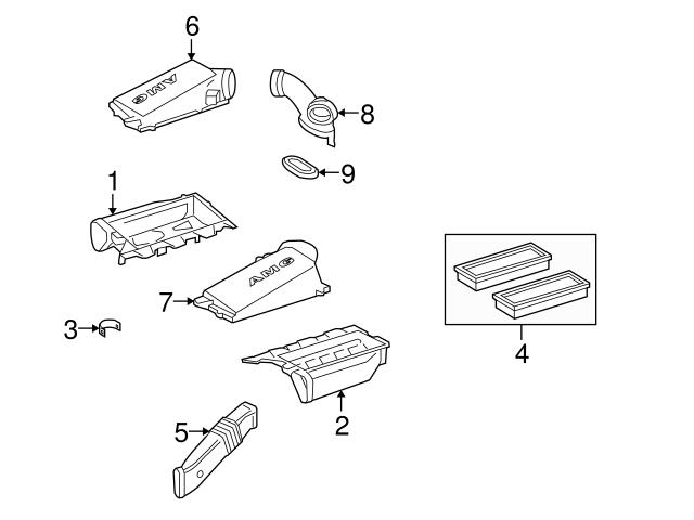 Genuine Mercedes 1560920303 Air Filter Housing; Left Lower - Mercedes