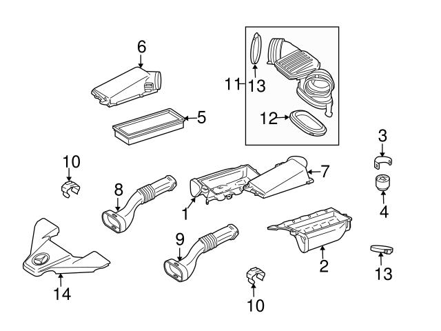 Genuine Mercedes 1560940085 Air Filter Housing Insulator - Mercedes