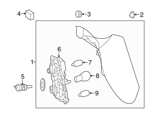 Genuine Mercedes 1568200277 Tail Lamp Socket; Left - Mercedes