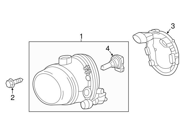 Genuine Mercedes 1568850414 Fog Light Bracket; Right - Mercedes