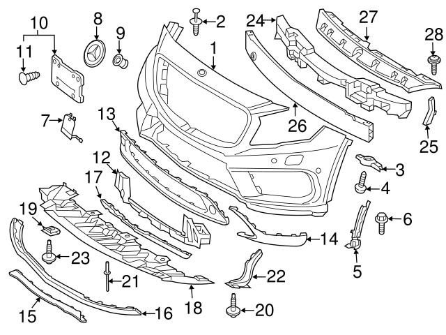 Genuine Mercedes 156885172164 Bumper Cover Bracket; Front Left ...