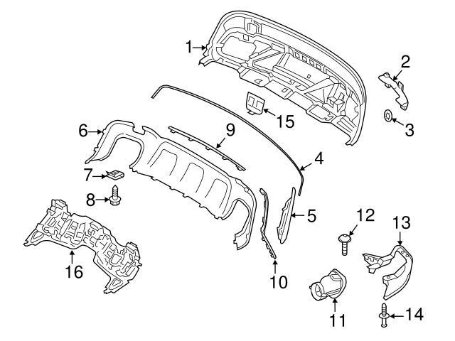 Genuine Mercedes 1568855522 Tow Eye Cap; Lower - Mercedes | 156885552264
