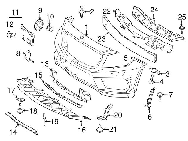 Genuine Mercedes 1568858701 Spoiler - Mercedes