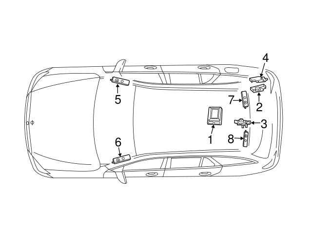 Genuine Mercedes 1569050902 Mobile Phone Antenna; Left, Rear - Mercedes