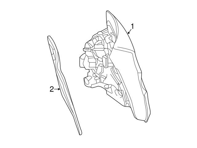 Genuine Mercedes 1569061358 Tail Light Assembly; Rear Left - Mercedes