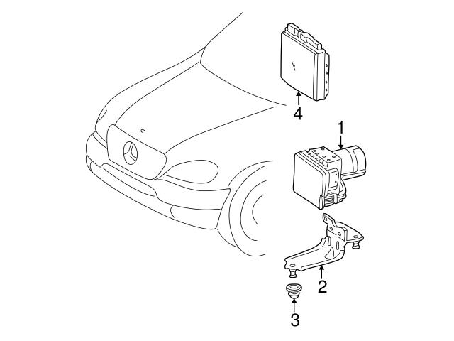 Genuine Mercedes 1630940285 ABS Control Module Insulator - Mercedes