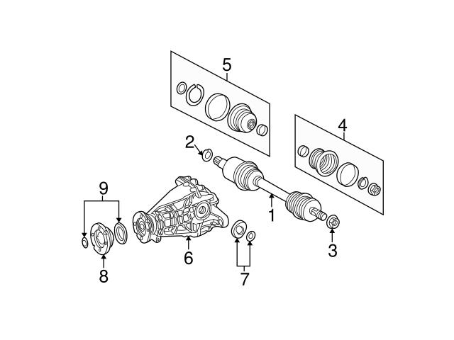 Genuine Mercedes 1633370173 Drive Shaft Snap Ring; Rear Left/Right ...