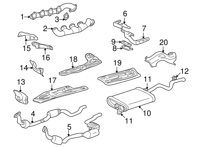 Genuine Mercedes 163490113680 Catalytic Converter Pipe; Left - Mercedes ...