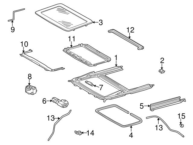 Genuine Mercedes 1637820596 Sunroof Drain Hose; Left Rear, Right Rear ...