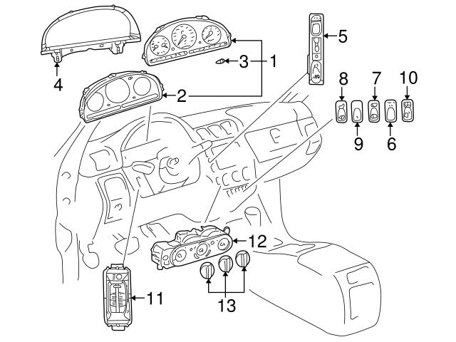 Genuine Mercedes 1638200010 Instrument Panel Dimmer Switch - Mercedes