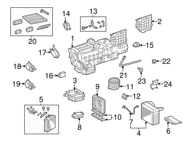 Genuine Mercedes 1638200908 Heater Blend Door Actuator; Rear Upper ...