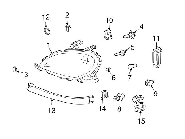 Genuine Mercedes 163820496164, A163820496164 Headlight Assembly; Left ...