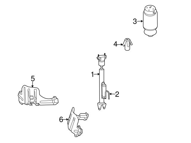 Genuine Mercedes 164320082564 Suspension Air Spring; Rear Left or Right ...