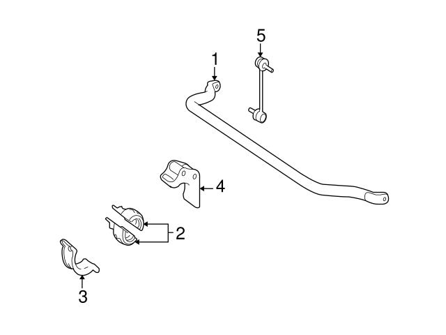 Genuine Mercedes 1643230026 Stabilizer/Sway Bar Bracket; Left Lower ...