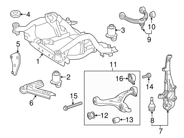 Genuine Mercedes 1643310020 Suspension Crossmember Stopper; Front Left ...