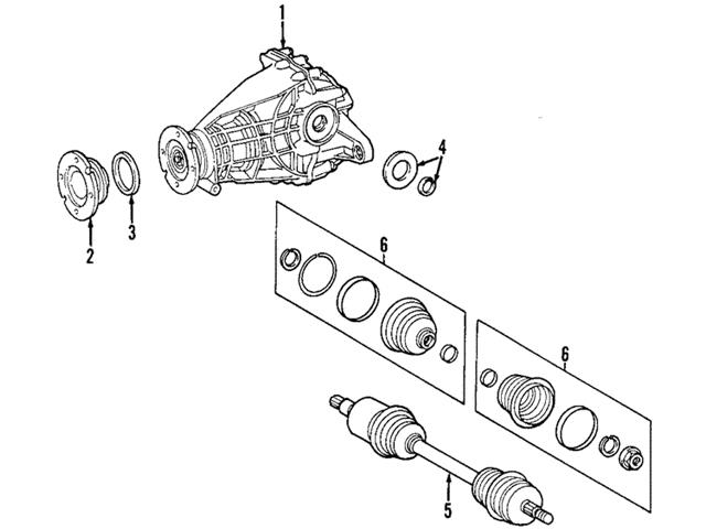 Genuine Mercedes 1643370459 Differential Pinion Seal; Rear - Mercedes