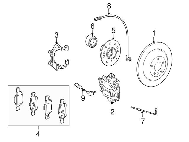 Genuine Mercedes 164420054864 Brake Hose/Line; Left, Right - Mercedes ...