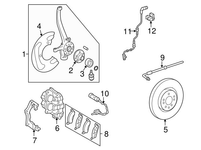 Genuine Mercedes 164420238380 Brake Caliper; Left - Mercedes | 1644202383