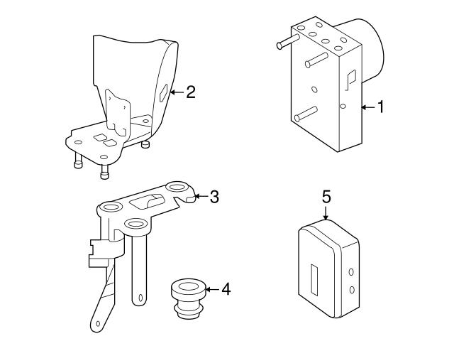 Genuine Mercedes 1644310240 ABS Control Module Bracket; Upper - Mercedes