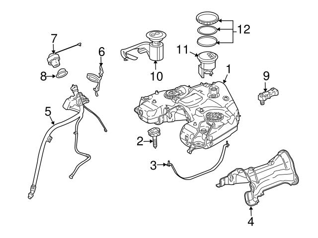Genuine Mercedes 1644701620 Fuel Tank Filler Neck - Mercedes