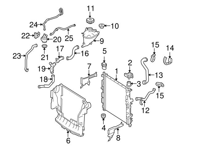 Genuine Mercedes 1645000916 Radiator Support Air Deflector - Mercedes
