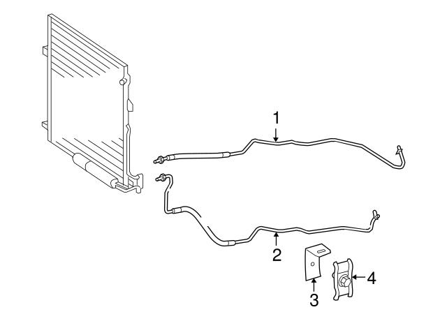 Genuine Mercedes 1645001972 Auto Trans Oil Cooler Hose - Mercedes
