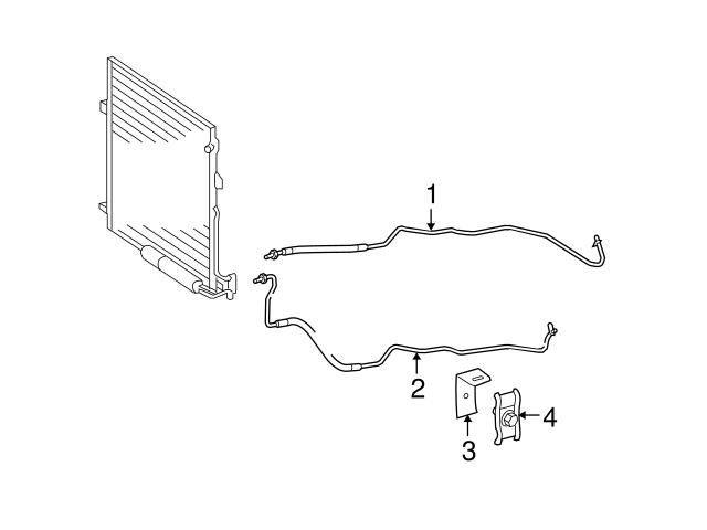 Genuine Mercedes 1645005072 Auto Trans Oil Cooler Hose - Mercedes ...