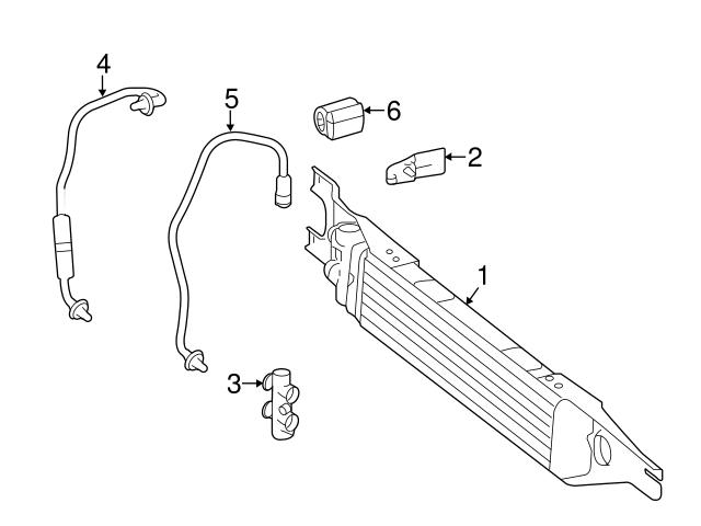 Genuine Mercedes 1645006972 Auto Trans Oil Cooler Tube - Mercedes