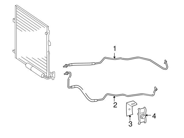 Genuine Mercedes 1645010420 Auto Trans Oil Cooler Bracket - Mercedes