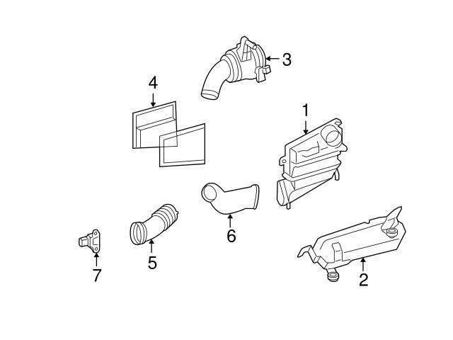 Genuine Mercedes 1645051961 Air Intake Hose; Left - Mercedes