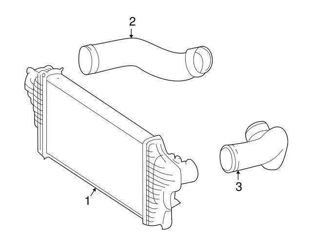 Genuine Mercedes 1645281982 Turbocharger Intercooler Pipe - Mercedes ...