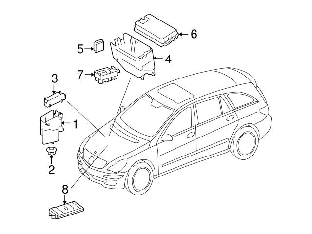 Genuine Mercedes 1645403272 Fuse and Relay Center Bracket - Mercedes