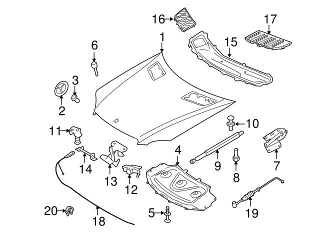 Genuine Mercedes 1646820126 Hood Insulation Pad - Mercedes