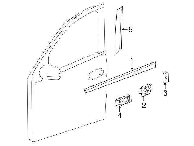 Genuine Mercedes 164690048764 Door Applique; Right - Mercedes | 1646900487
