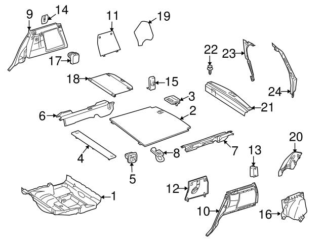 Genuine Mercedes 16469015309051 D Pillar Trim Panel; Left - Mercedes ...