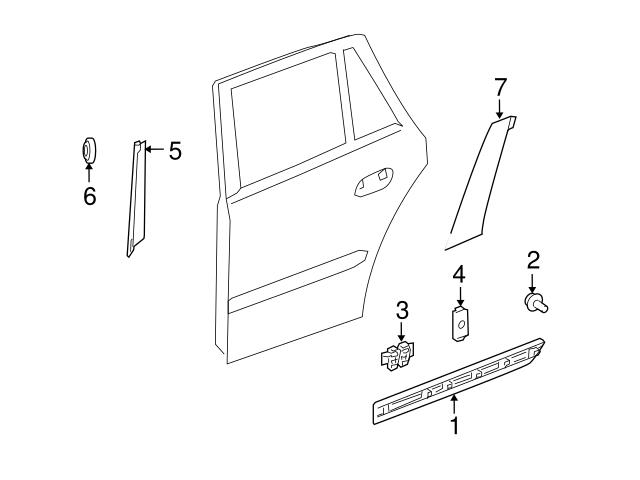 Genuine Mercedes 16469028629999 Door Molding; Right - Mercedes ...