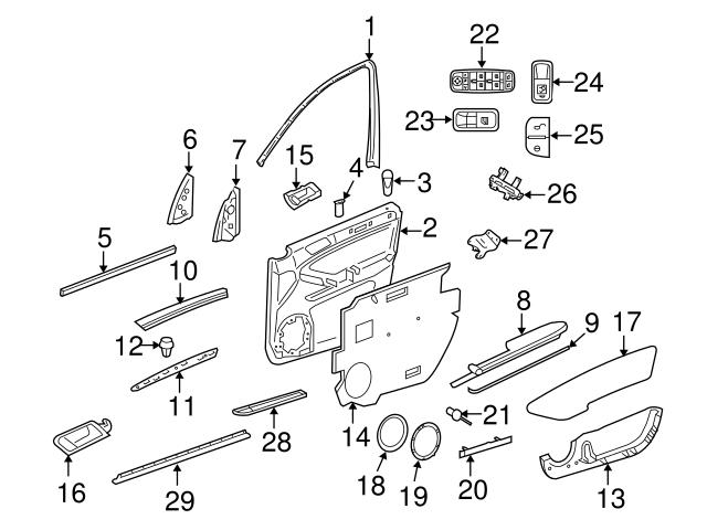 Genuine Mercedes 1647210214 Door Interior Trim Panel Bracket; Front ...