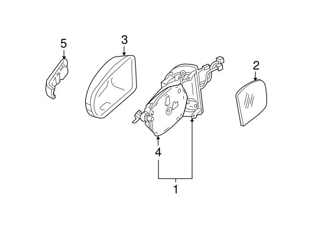 Genuine Mercedes 1648103693 Door Mirror Base Gasket; Front Right ...