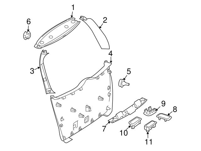Genuine Mercedes 1648200058 Cargo Area Light; Lower - Mercedes