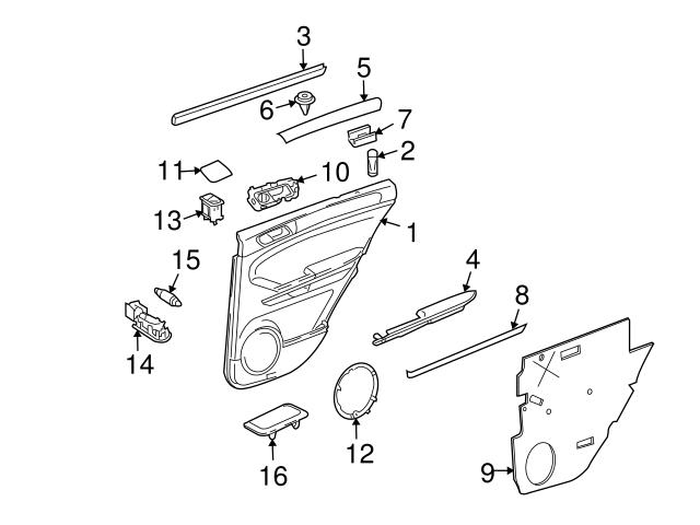 Genuine Mercedes 1648201474 Door Interior Reflector; Left, Right ...