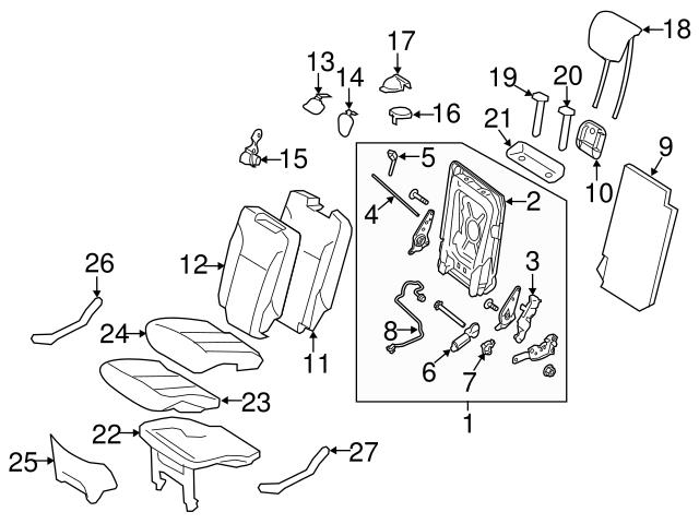 Genuine Mercedes 1648202342 Seat Motor; Rear Left/Right - Mercedes ...
