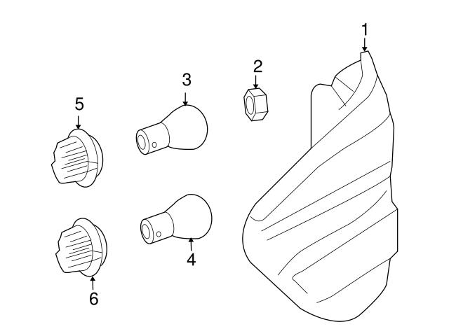 Genuine Mercedes 1648202964 Tail Light Assembly; Rear Left - Mercedes