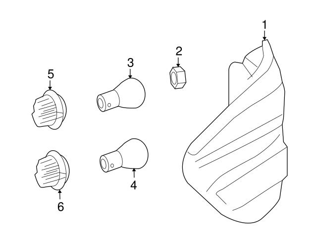 Genuine Mercedes 1648260082 Tail Lamp Socket; Left, Right - Mercedes