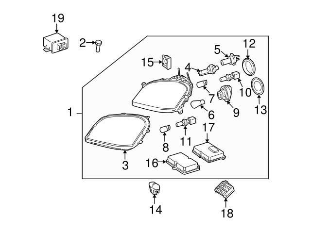 Genuine Mercedes 0008268124 Headlight Housing - Mercedes | 0008264324