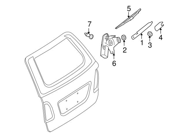 Genuine Mercedes 1648600447 Back Glass Washer Nozzle; Rear - Mercedes